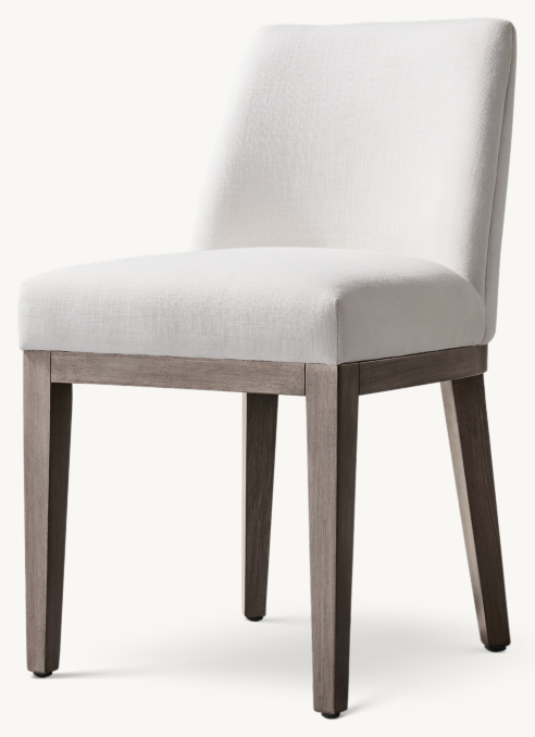 Morgan Curved-Back Fabric Dining Side Chair | RH