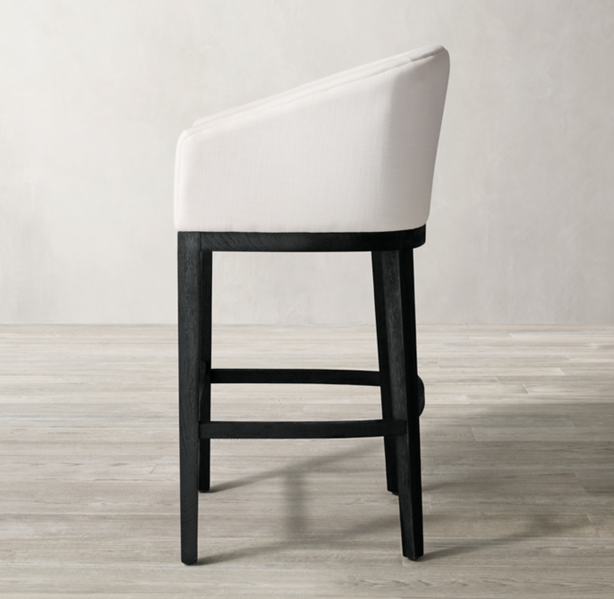 Morgan Barrelback Slope Fabric Bar & Counter Stool