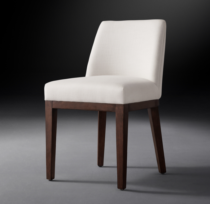 Morgan Curved-Back Fabric Dining Side Chair