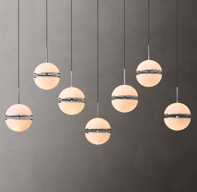 Hemisphere Linear Chandelier 82"