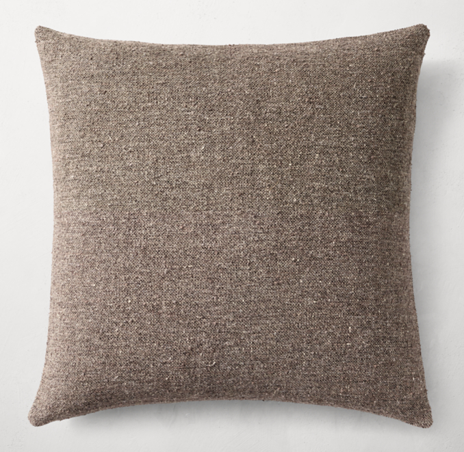 Belgian Linen & Cotton Textured Solid Pillow Cover - Square