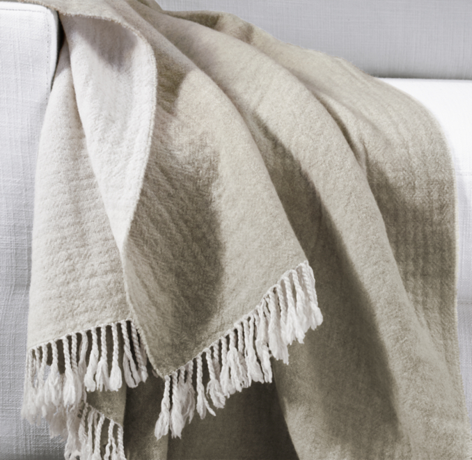 Ultra-Soft Merino Wool Throw | RH