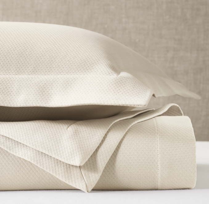 Bird's-Eye Piqué Cotton Coverlet | RH Baby & Child