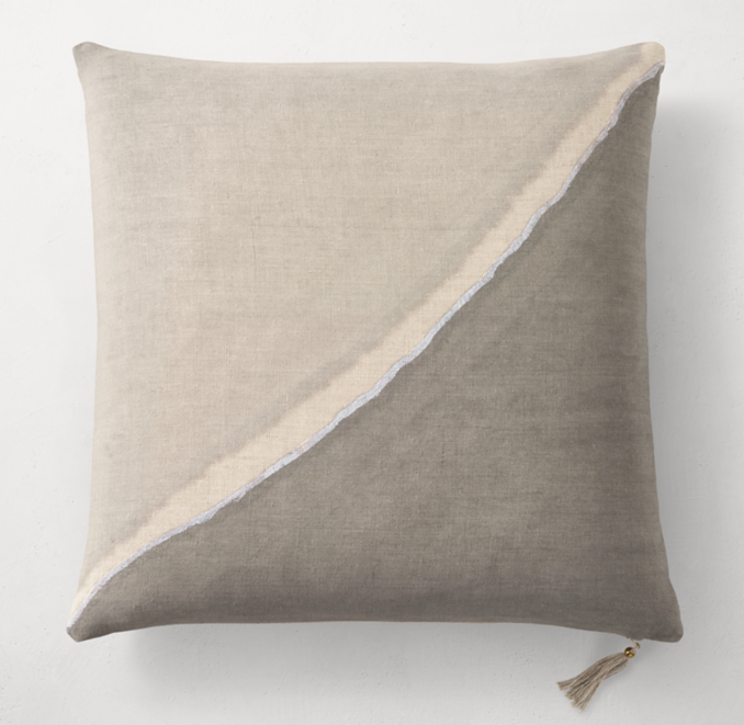 Hand-Painted Watercolor Diagonal Pillow Cover by Chanee Vijay - Square