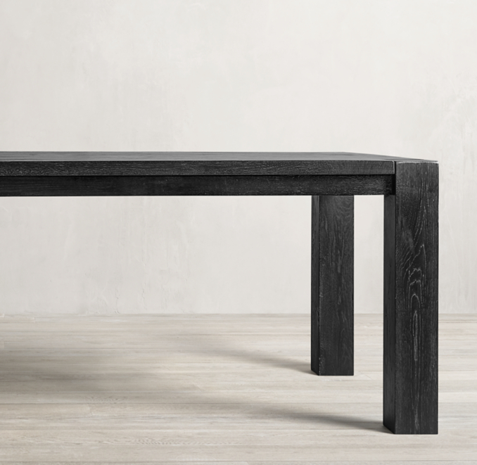 Reclaimed Russian Oak Parsons Rectangular Extension Dining Table