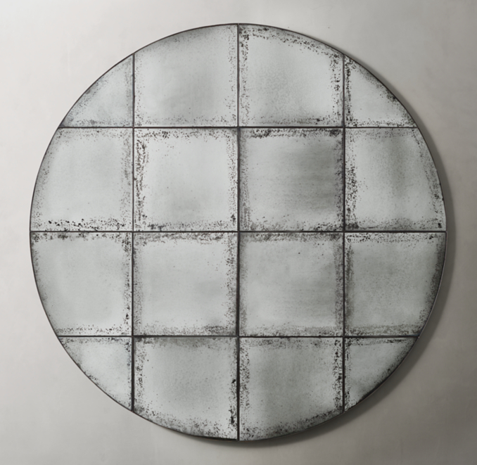 Industrial Panel Round Mirror