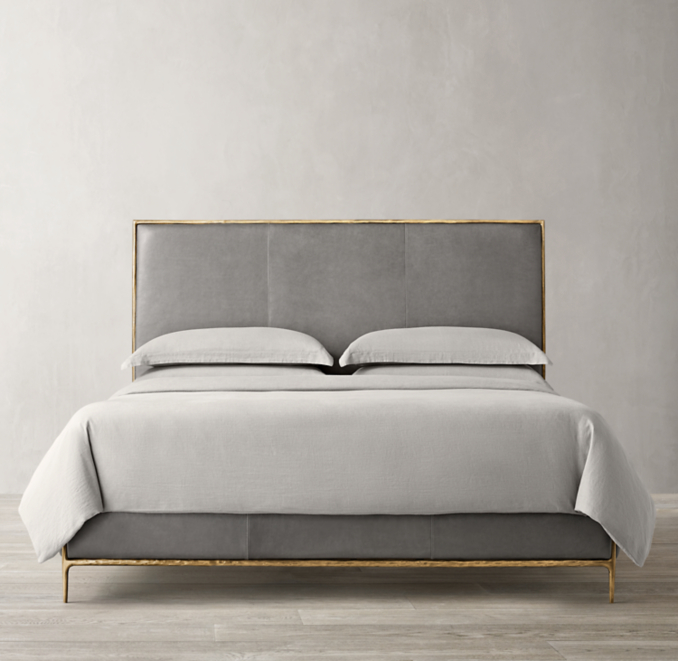 Thaddeus Leather Panel Bed