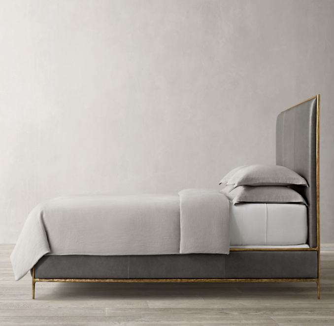 Thaddeus Leather Panel Bed