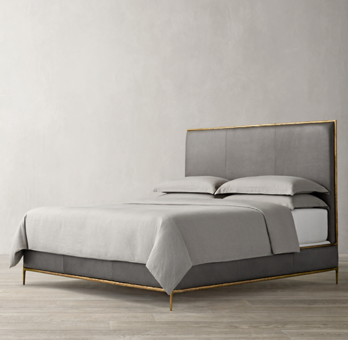 Thaddeus Leather Panel Bed