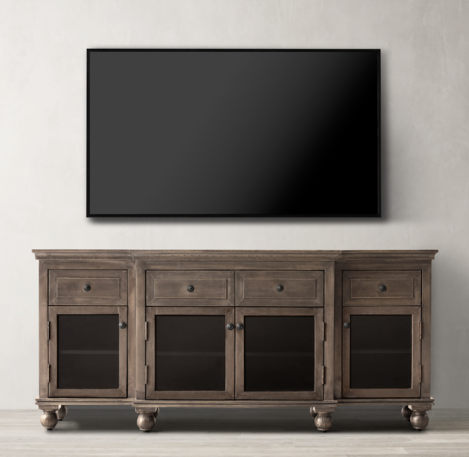 Annecy Metal-Wrapped Glass 68" Media Console