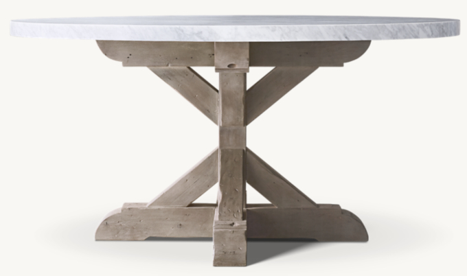 Restoration hardware round marble table store