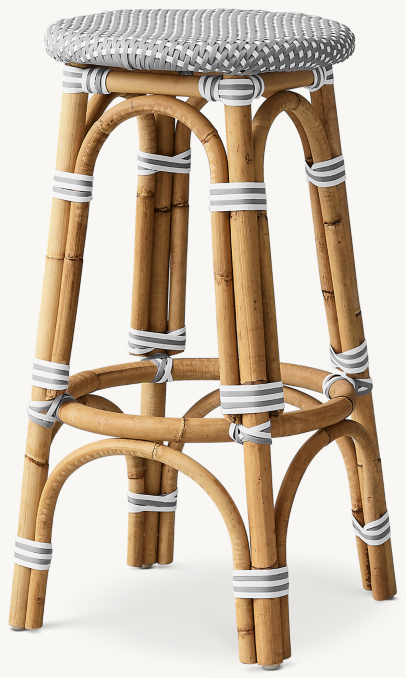 St. Germain Resin Backless Bar & Counter Stool | RH