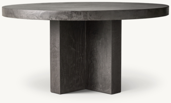 Cabrera Waxed Concrete Round Dining Table RH Baby Child