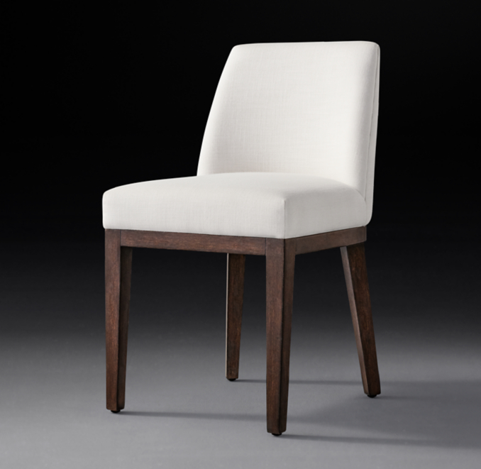 Morgan Curved-Back Fabric Dining Side Chair