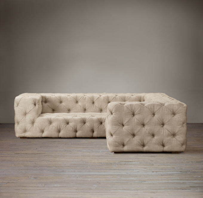 Preconfigured Soho Tufted Corner Sectional RH TEEN