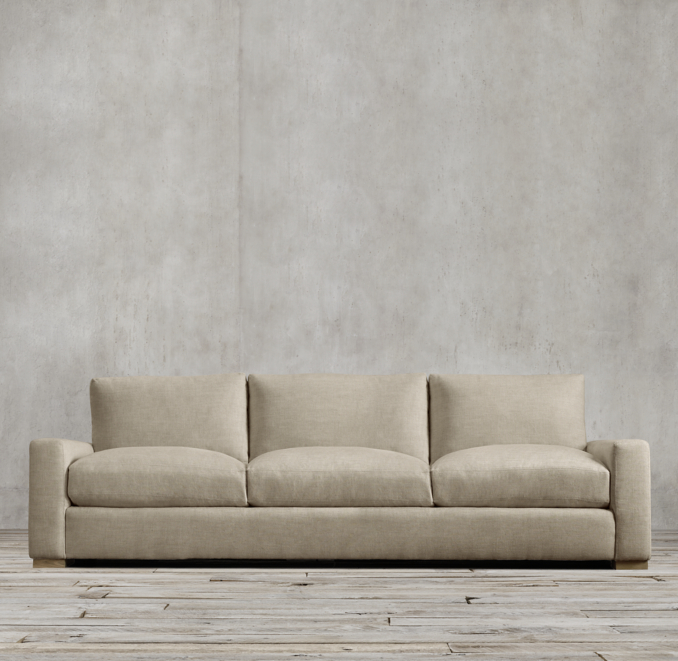 9' Maxwell Upholstered Three-Seat-Cushion Sofa | RH
