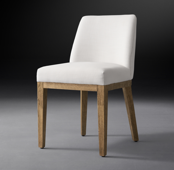 Morgan Curved-Back Fabric Dining Side Chair