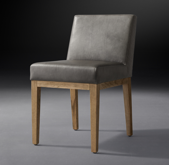 Morgan Leather Dining Side Chair RH