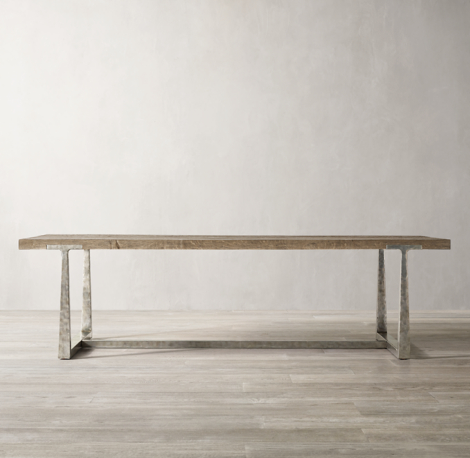 T-Brace Rectangular Extension Dining Table
