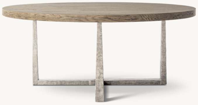 T-Brace Round Dining Table Collection | RH