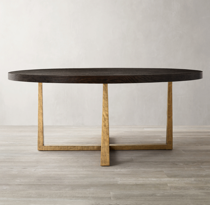 T-Brace Round Dining Table