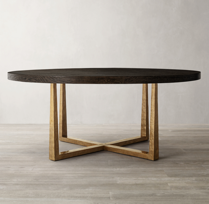 T-Brace Round Dining Table