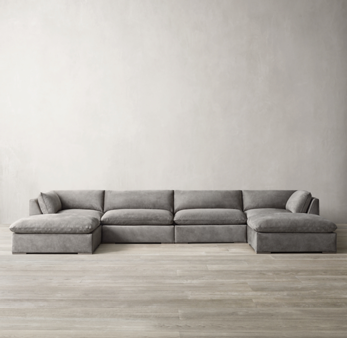 Costera Modular Leather U-Chaise Sectional