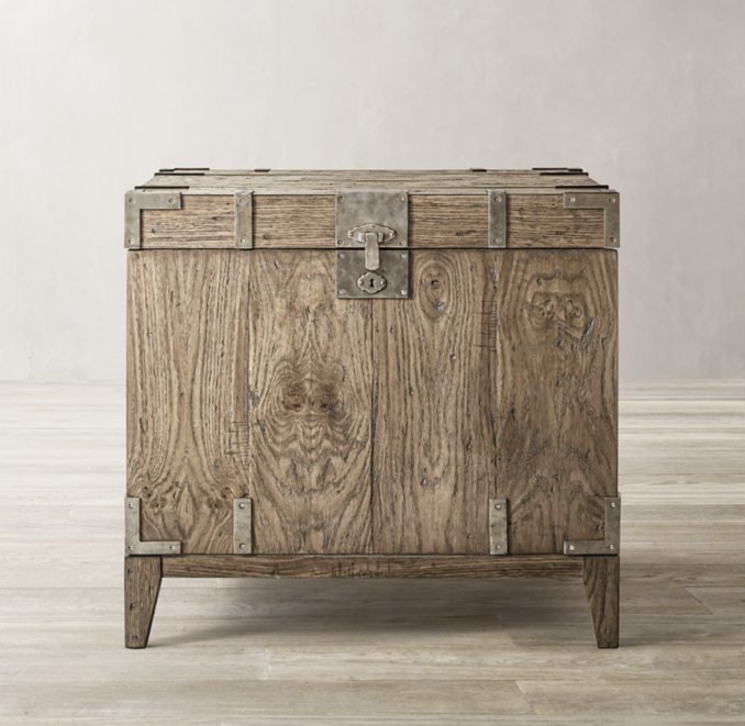 Cayden Campaign Trunk Side Table