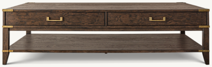 Cayden Campaign Coffee Table Collection | RH