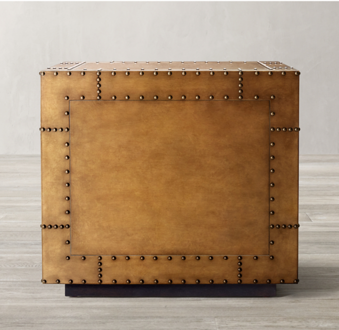 Orsay Brass Clad Plinth Side Table