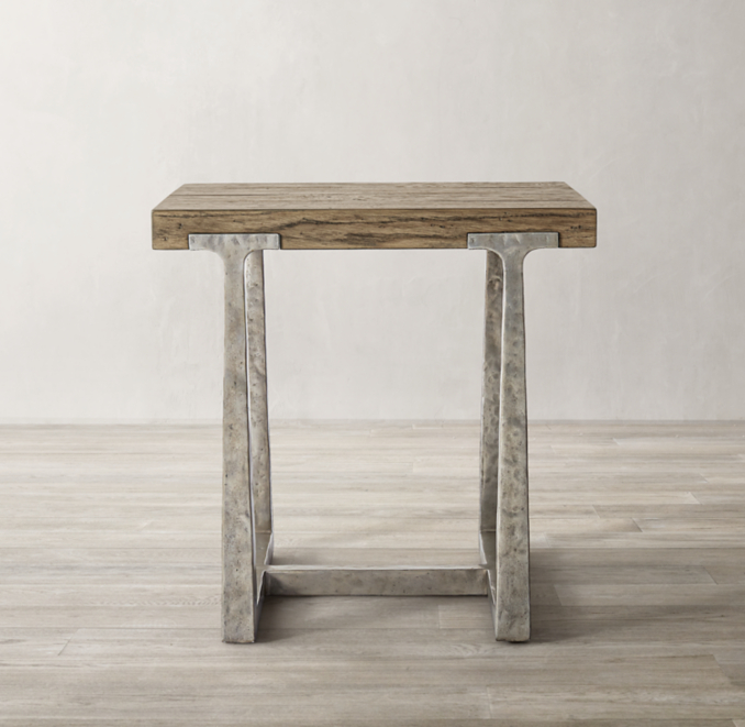 T-Brace Rectangular Side Table