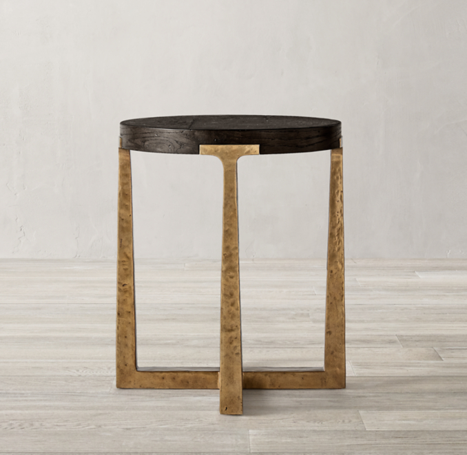 T-Brace Round Side Table