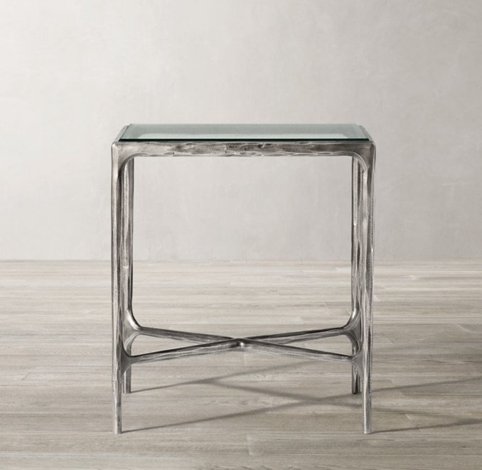 Thaddeus Glass Square Side Table