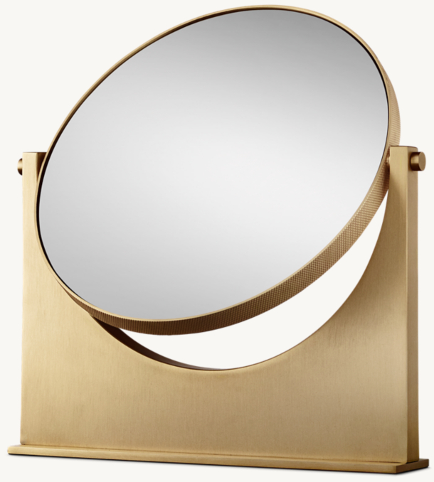 Lambeth Knurled Vanity Mirror - Large | RH