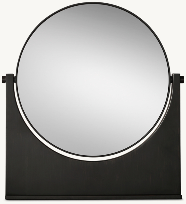 Lambeth Knurled Vanity Mirror - Large | RH