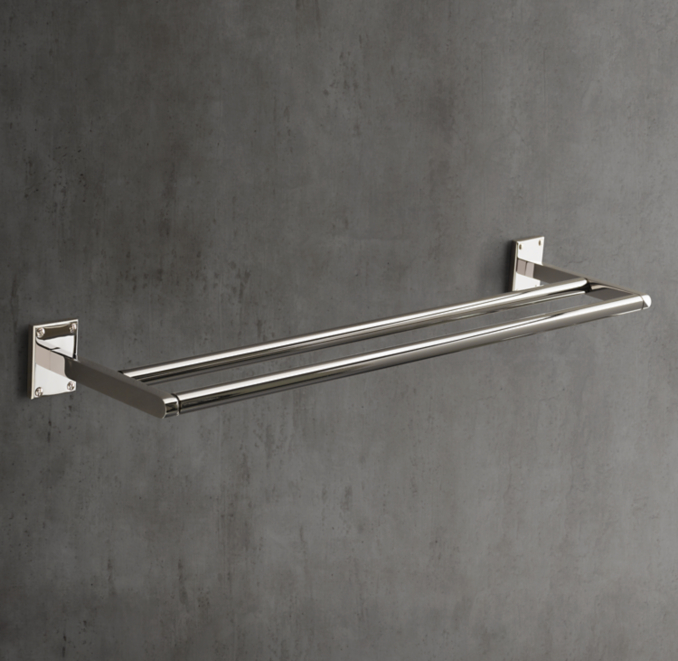 Lambeth Smooth Double Towel Bar
