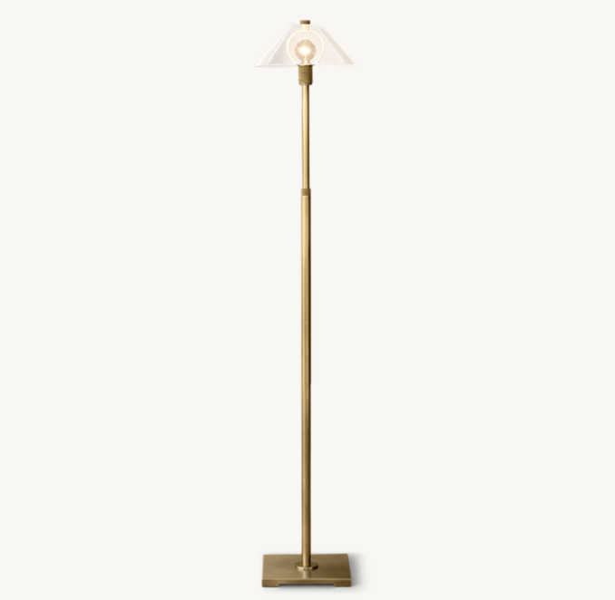 Utilitaire Glass Shade Floor Lamp | RH