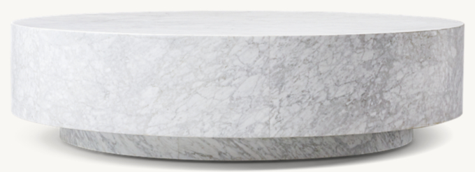 Marble Plinth Round Coffee Table