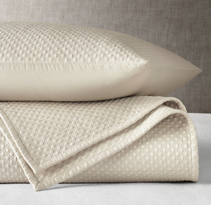 Petite Diamond Cotton-Silk Coverlet