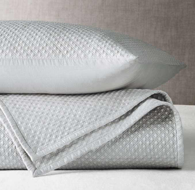Petite Diamond Cotton-Silk Coverlet