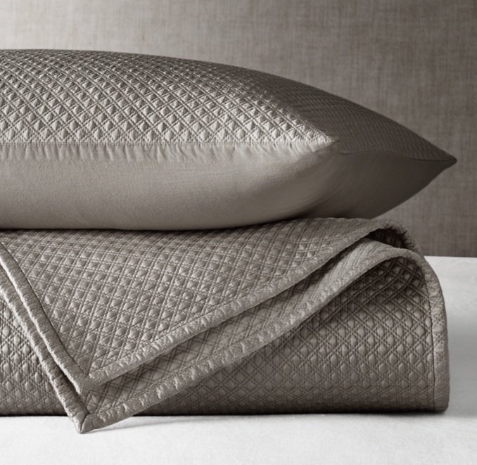 Petite Diamond Cotton-Silk Coverlet