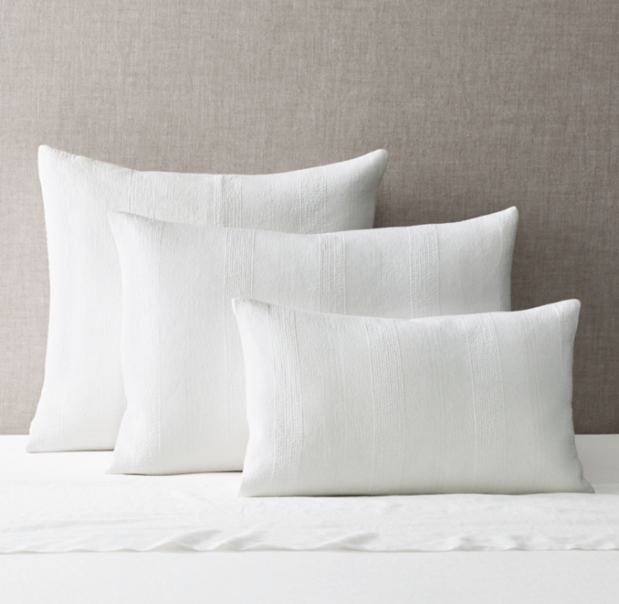 Banded Washed Linen Sham