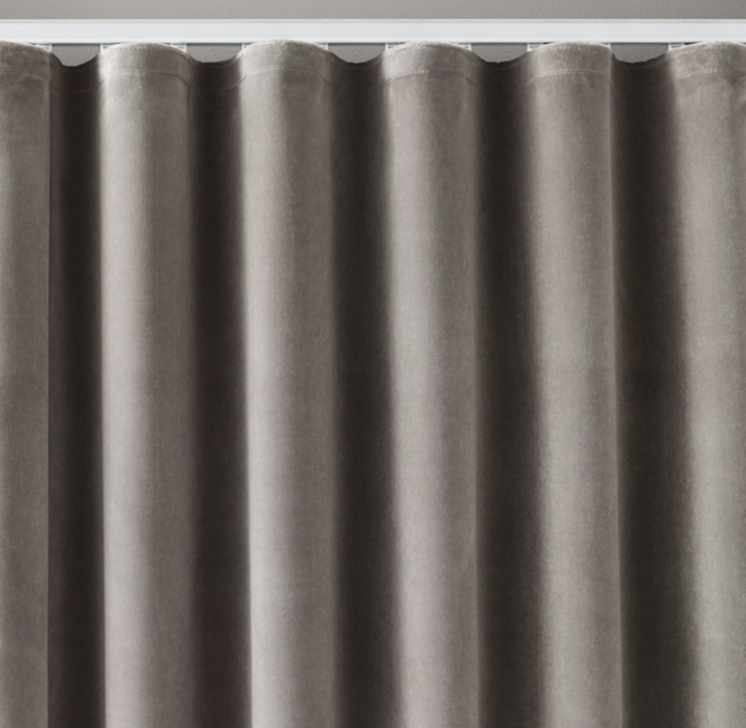 Custom Italian Cotton Velvet Ripple Fold Drapery