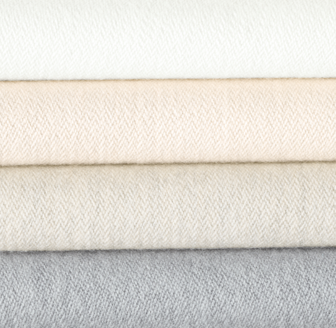 Italian Wool Fine Herringbone Drapery Swatch | RH