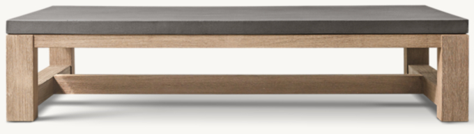 Restoration hardware concrete coffee table store