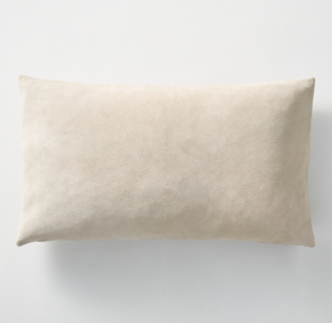 Suede Solid Pillow Cover - Lumbar