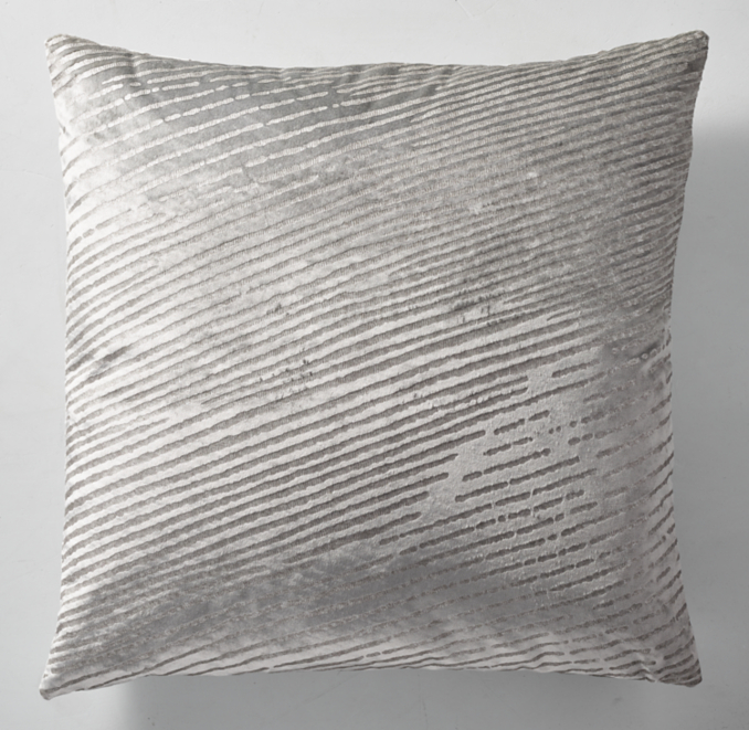 Ratti Hand-Screened Velvet Diagonal Pillow Cover - Square