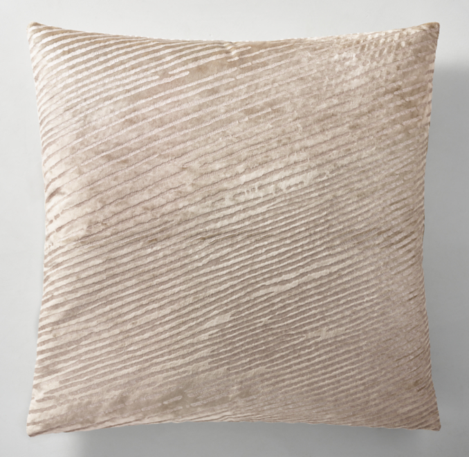 Ratti Hand-Screened Velvet Diagonal Pillow Cover - Square