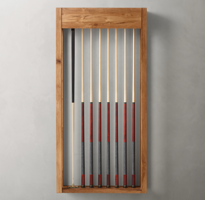 Brunswick Parsons Teak Billiards Cue Rack