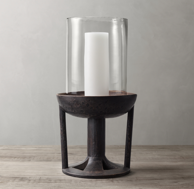 Indian Naga Hurricane Lamp - Tall Columns
